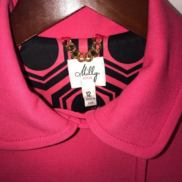 Milly Minis | Jackets & Coats | Milly Minis Hot Pink Pea Coat Jacket ...